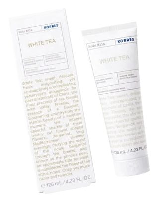Korres White Tea парфюмированное молочко для тела 125 мл - Коррес Уайт Ти унисекс с ароматом чая