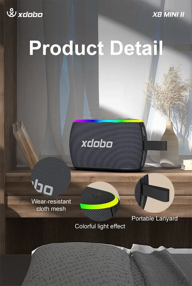 XDOBO X8Mini II Bluetooth динамик 30W глубокий бас