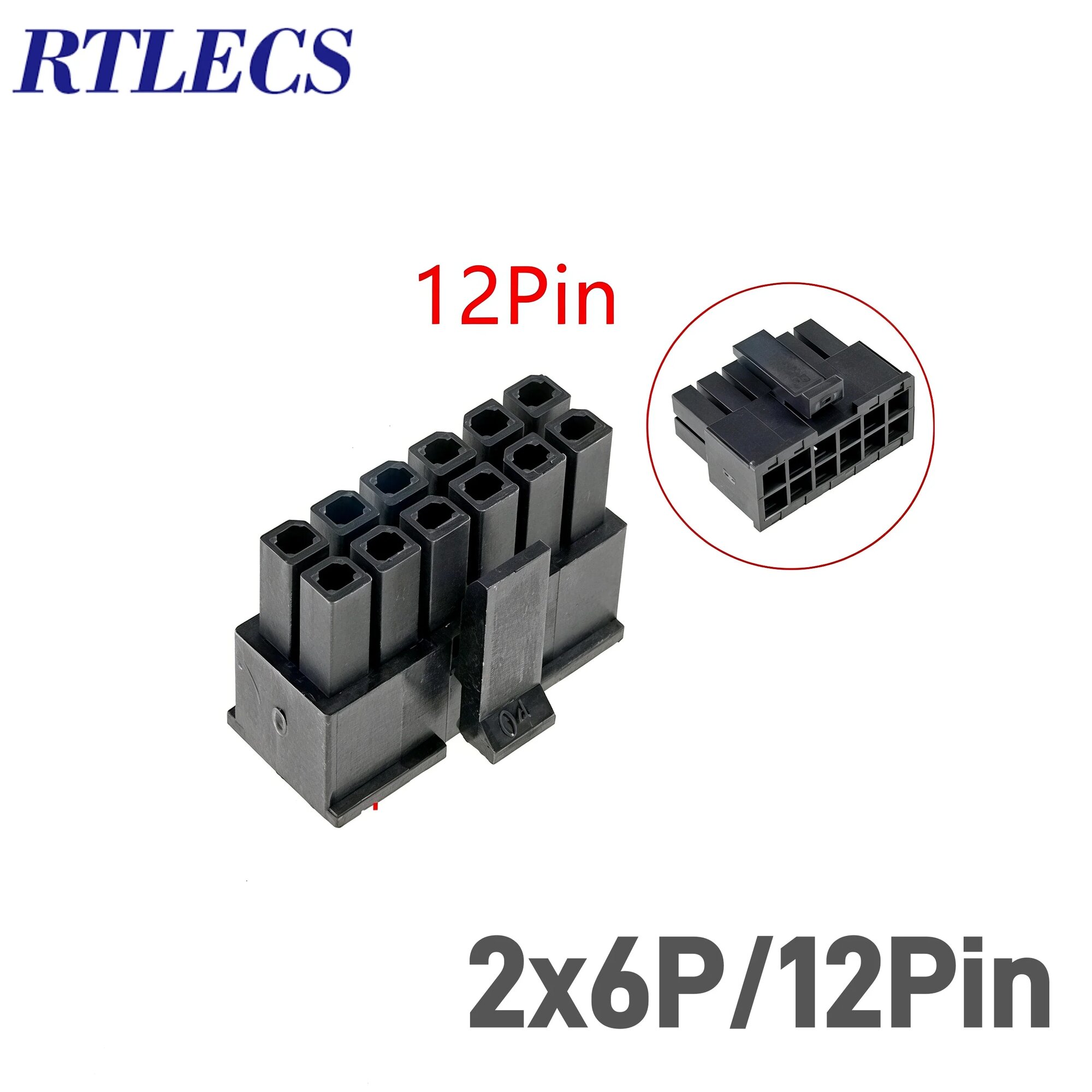 Разъем Micro-Fit 3.0 2x6 Pin, черный