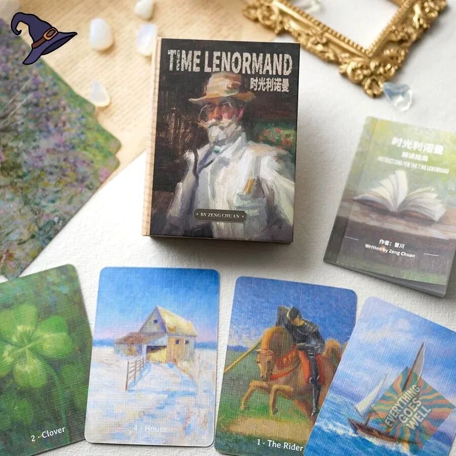 Карты таро "Time" Lenormand, 8.8*6.3CM, 38 карт, Английский язык
