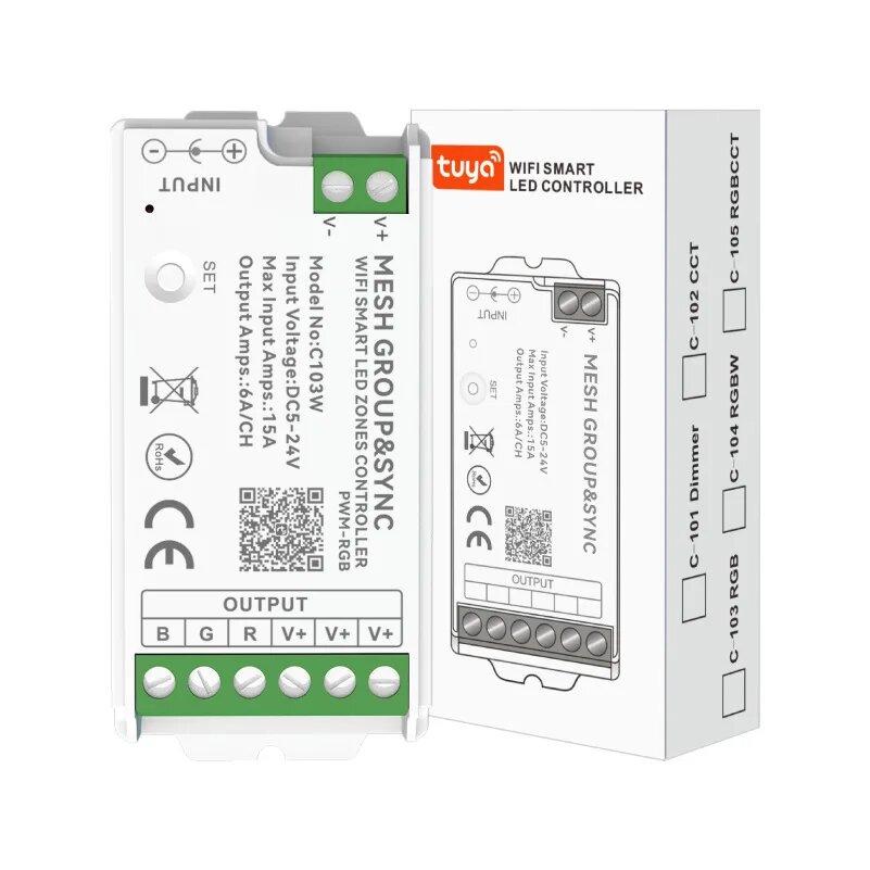 Tuya Smart Life WiFi Диммер для светодиодных лент RGB Dimmer