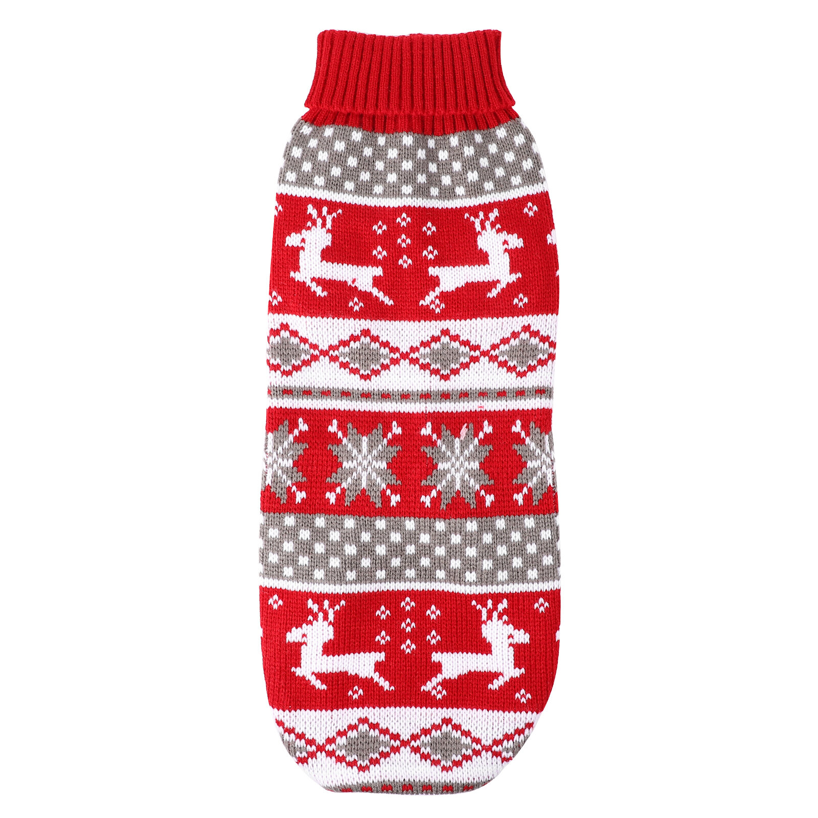 Сweater С Christmas Pattern For Dogs Размер L Красный Оленьи Узоры Для Праздничной Одежды Петов В Зимний Сезон