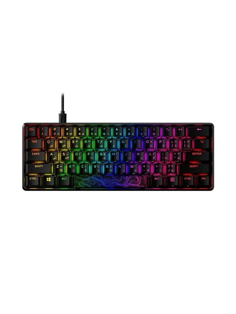 HyperX Игровая клавиатура проводная Alloy Origins 60, Английская раскладка, черно-серый