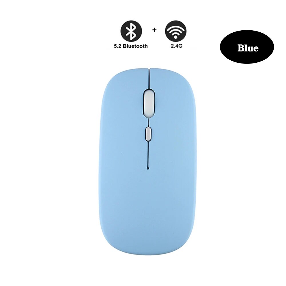 Беспроводная Bluetooth-мышь 2.4ГГц RGB Rechargeable Синий, Blue