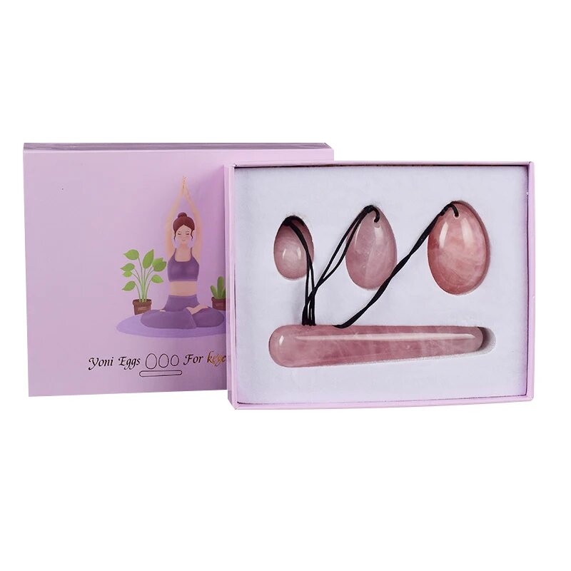 Йони яйца из розового кварца и нефрита YHCTEC Rose quartz