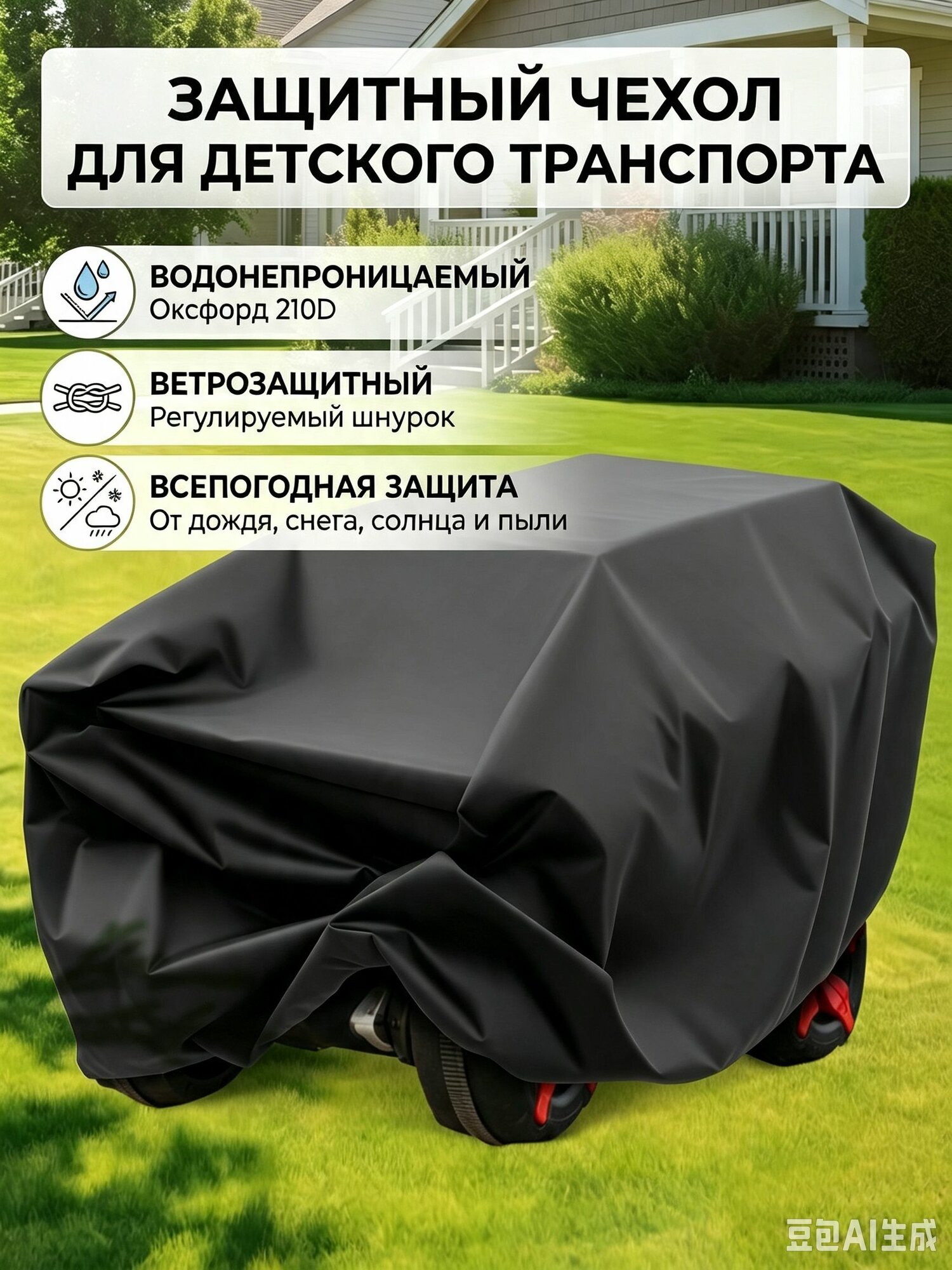 Чехол для детского электромобиля водонепроницаемый, защитный тент от дождя, пыли и солнца для детских машин на аккумуляторе, 132x72x61 см