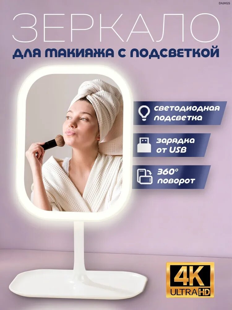 Зеркало гримерное, 18.7 см х 26.9 см, 1 шт