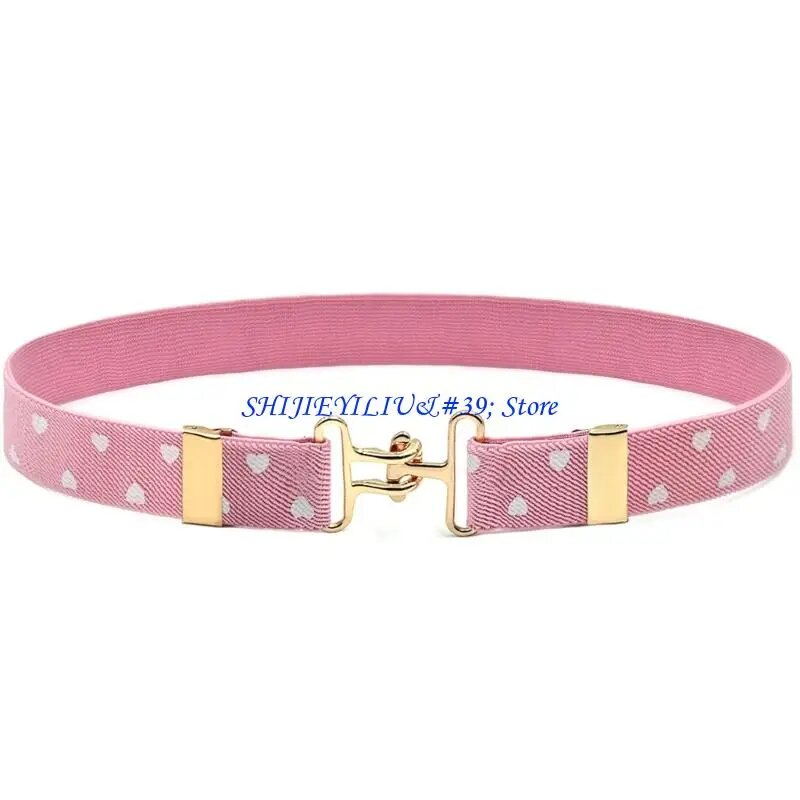 E21F Регулируемый эластичный ремень для верховой езды для детей light pink heart sha