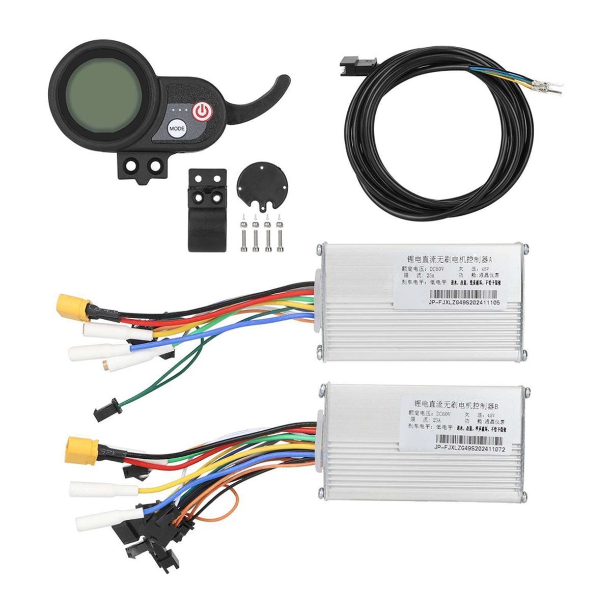 Комплект Контроллера Двойного Привода Электрического Скутера 36V-60V 25A