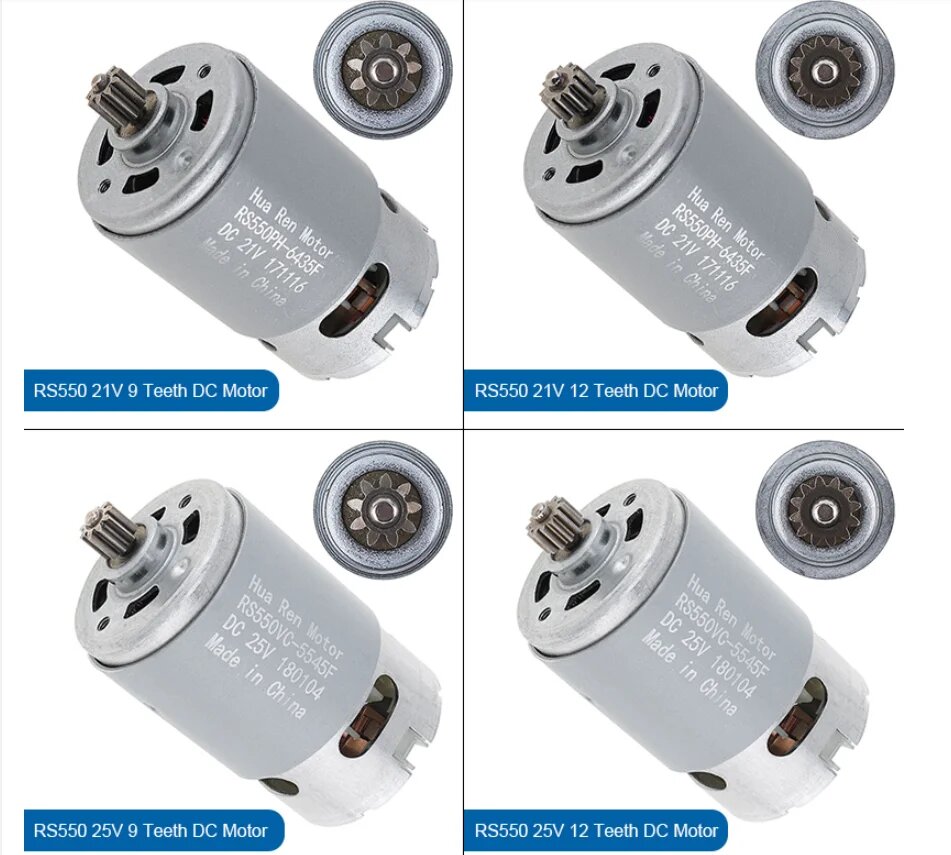 Электродвигатель постоянного тока ChgImposs RS550 12-25В 14Teeth, 18V