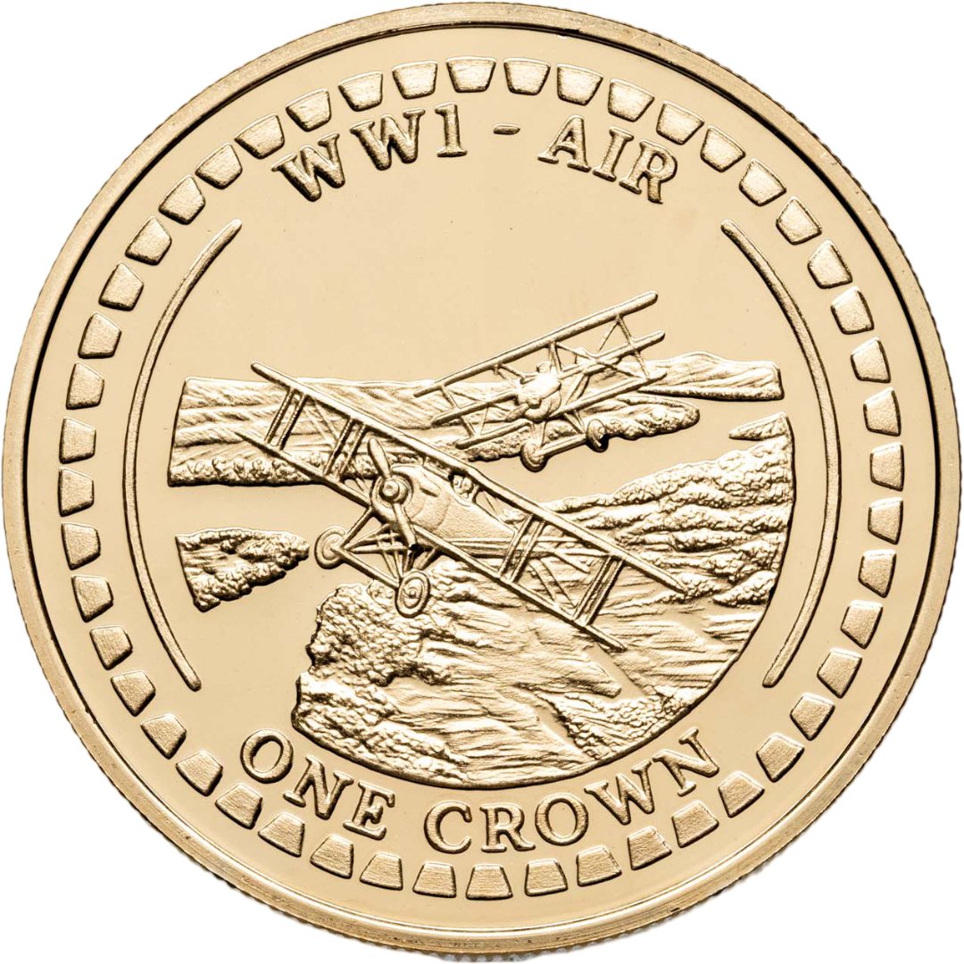 Гибралтар 1 крона crown 2014 Первая мировая война - В воздухе, в сохранности UNC