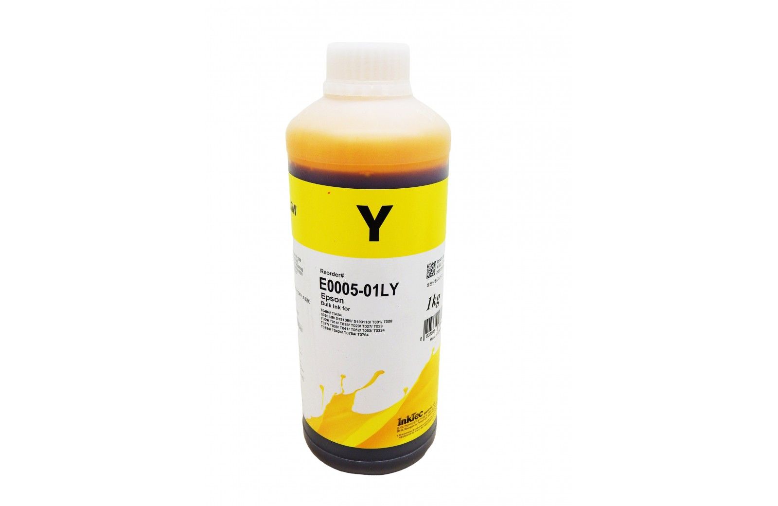 Чернила в канистре для картриджей Epson T0484/ T0494 , InkTec E0005, Yellow, 1 литр