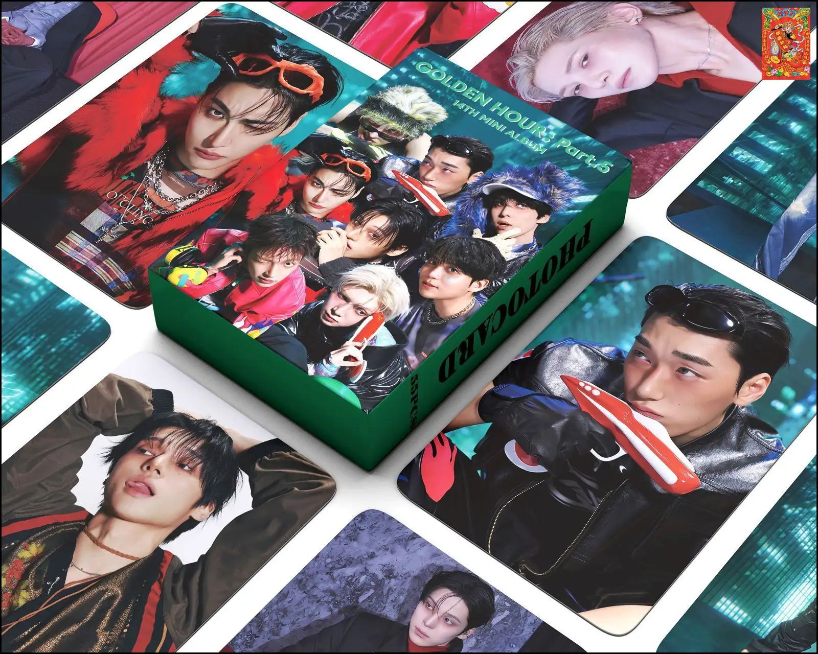 Коллекционные фотокарточки ATEEZ GOLDEN HOUR Part.5, 55 шт в коробке, K-pop музыкальные карты для фанатов