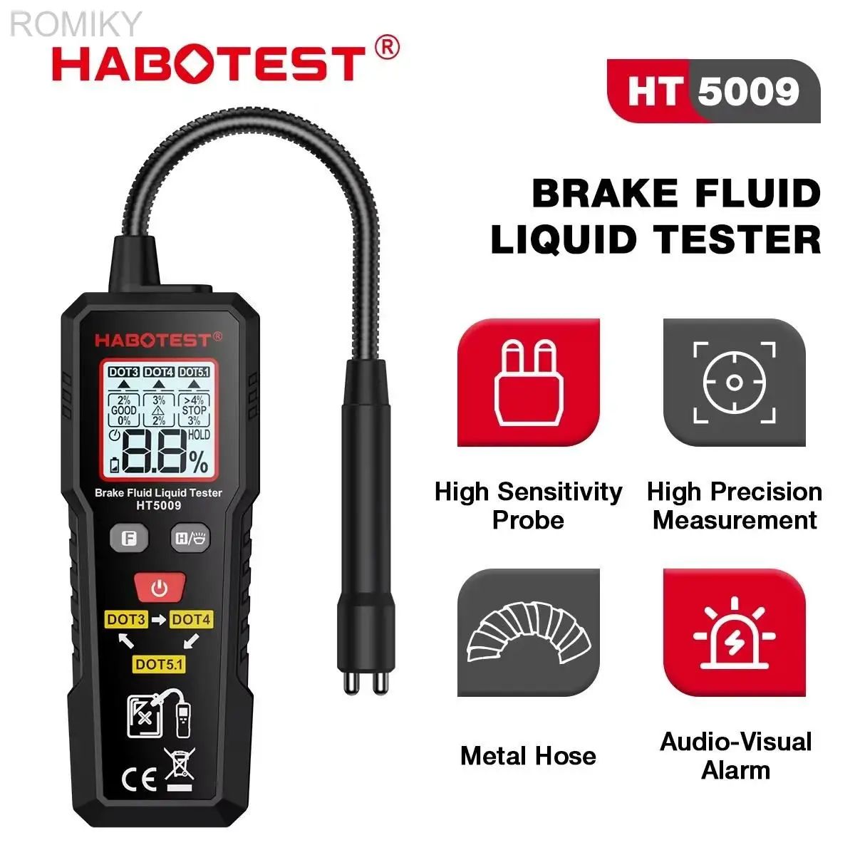 HABOTEST HT5009 прибор для измерения влаги тормозной жидкости