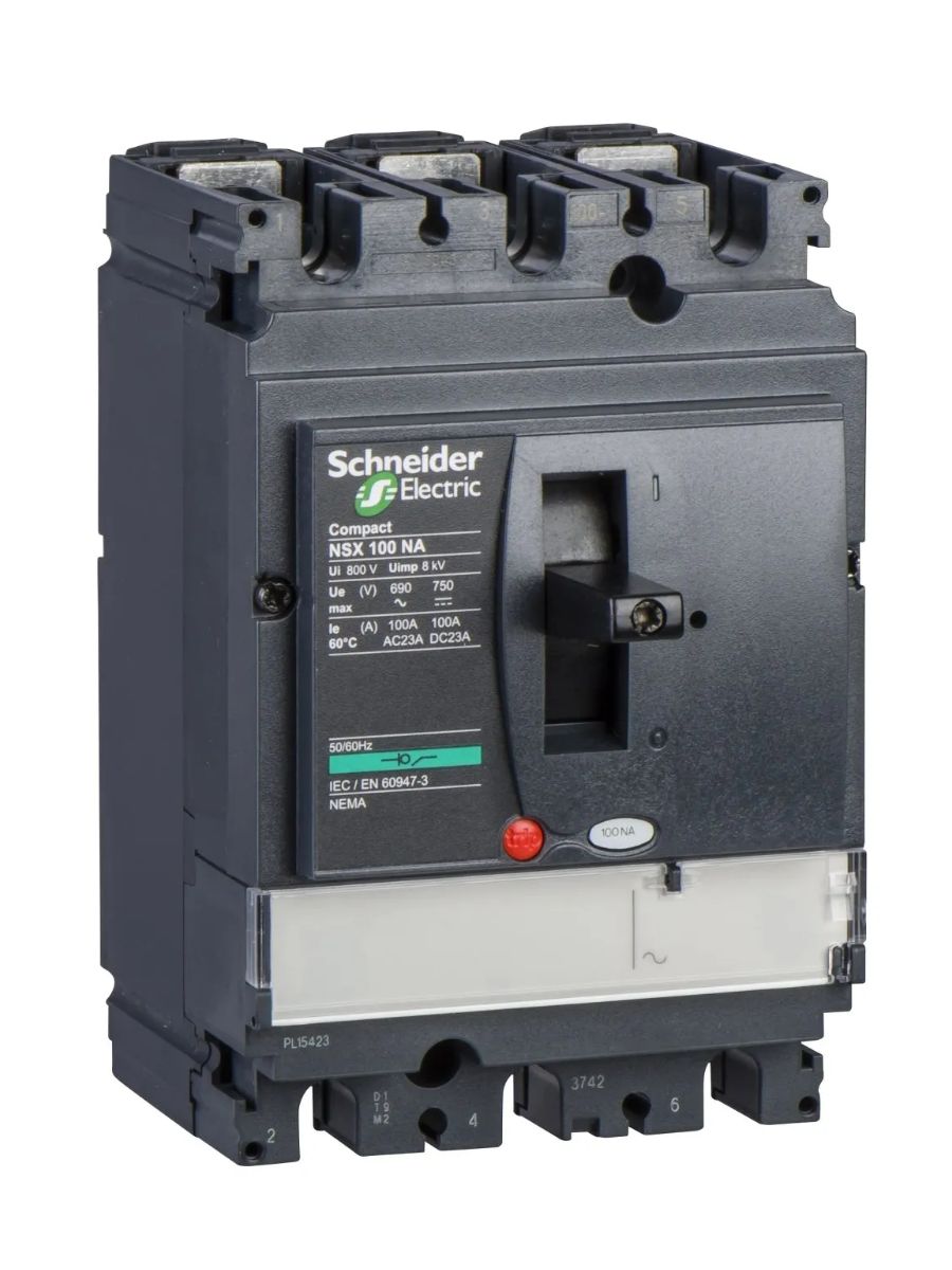 Рубильник 100А трехфазный Compact NSX100NA Schneider Electric LV429629 1шт
