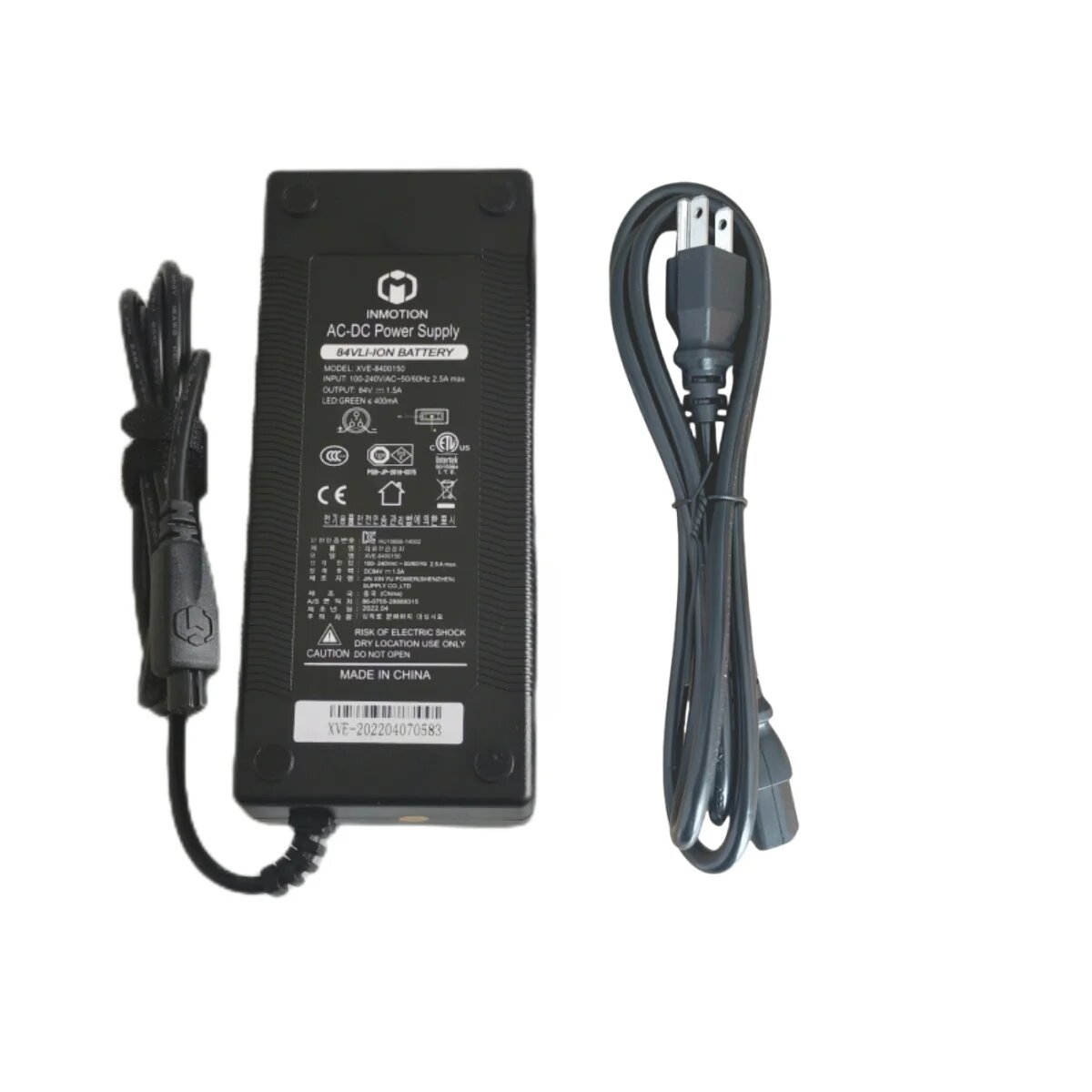 Зарядное устройство INMOTION V8, V10, черный, 100-240V US