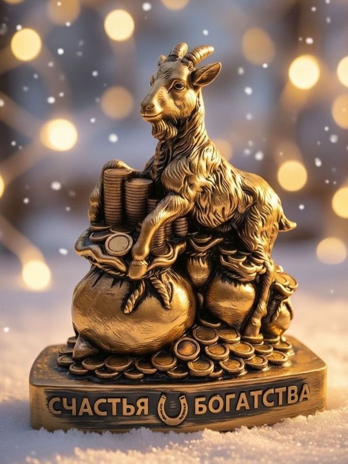 Статуэтка Символ года 2027 Коза бронзовая Счастья и Богатства, ARTVACH