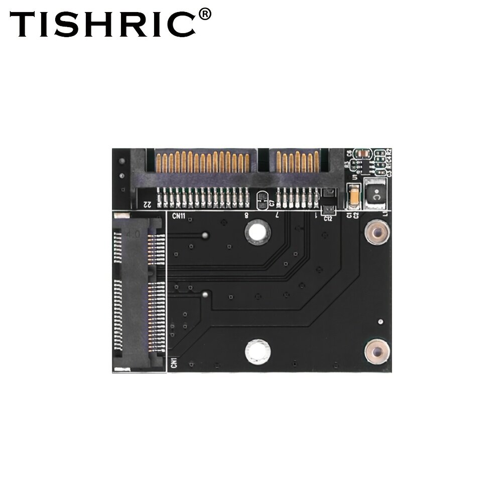 Переходник mSATA на SATA 22-pin для SSD 2.5 дюйма 7 мм, черный