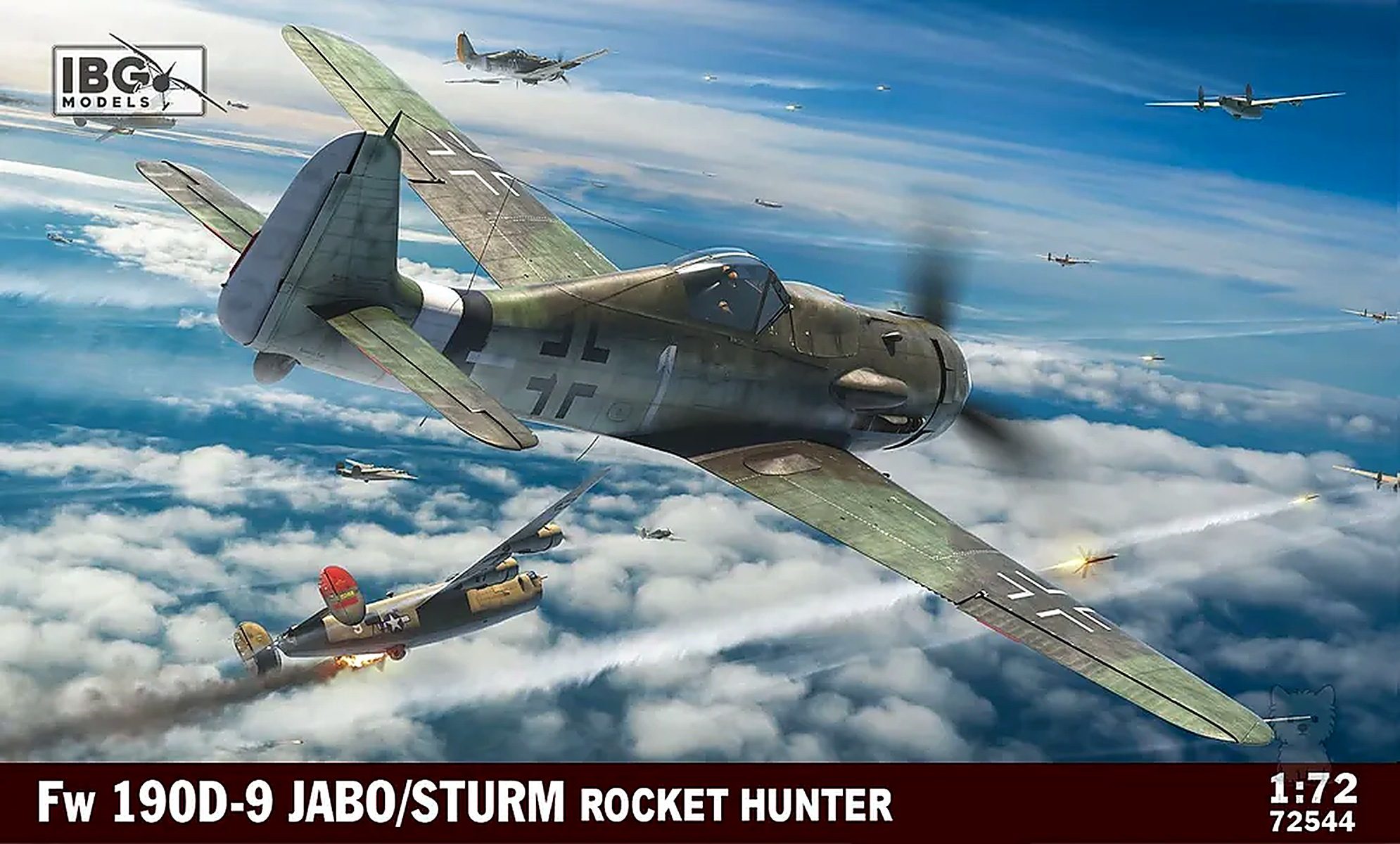 Сборная модель 1/72 Focke-Wulf Fw-190D-9 JABO/STURM rocket hunter (IBG Models) 72544