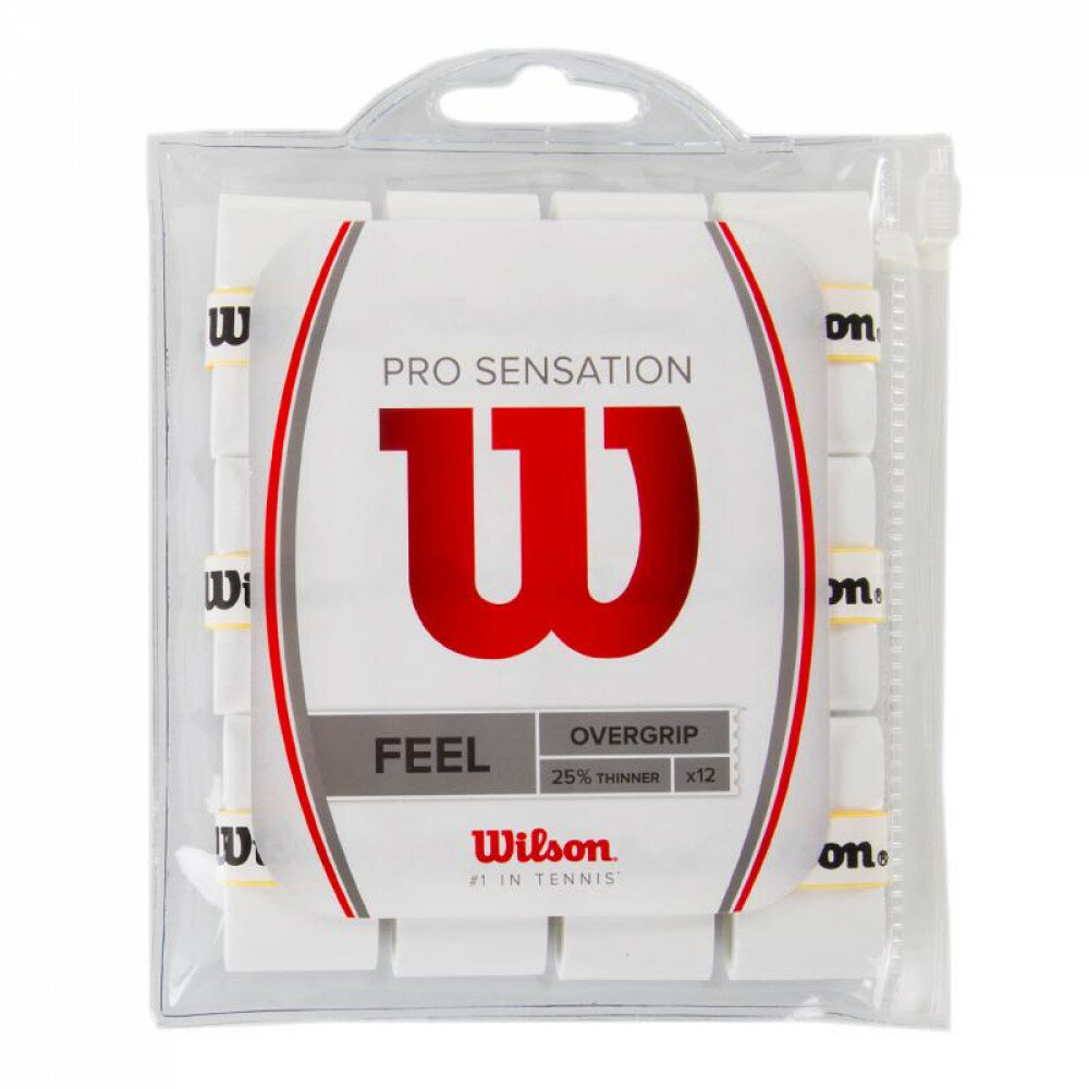 Обмотка для ручки ракетки Wilson Overgrip Pro Sensation x12, White