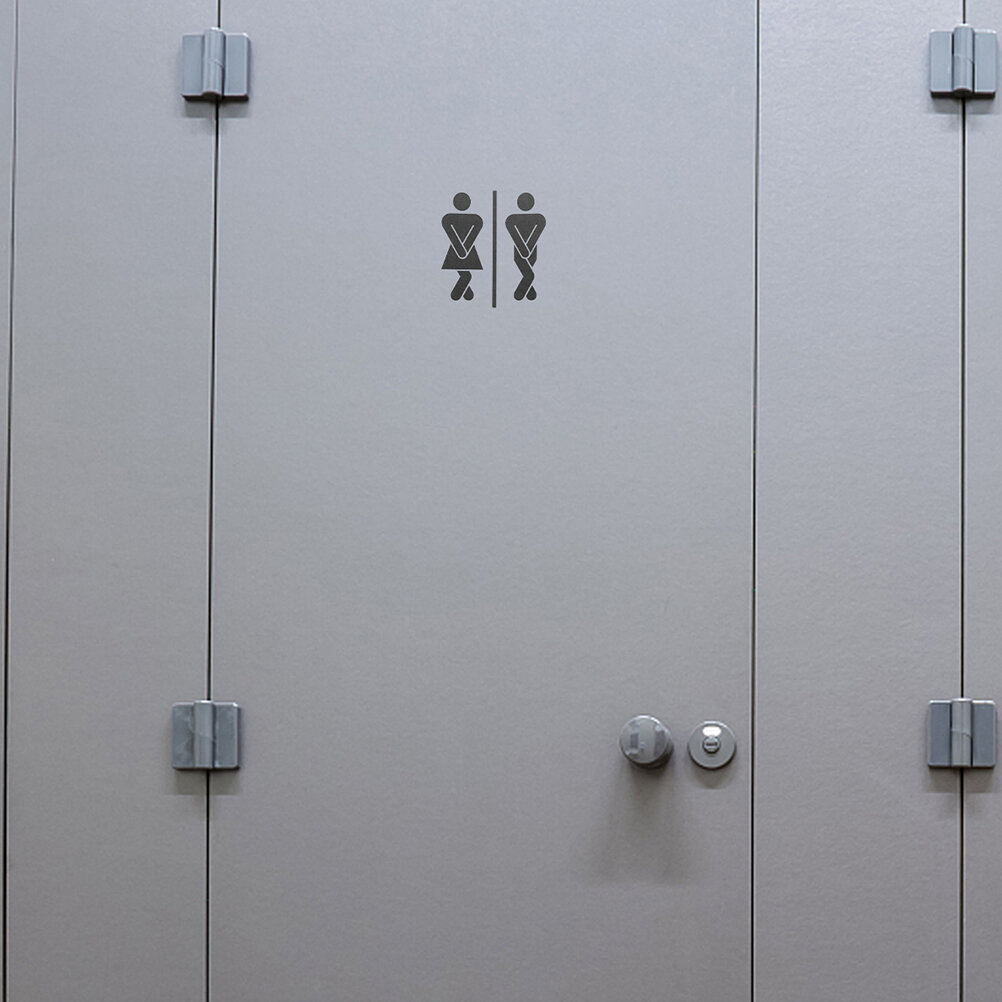 Durable Pvc Restroom Sign С Unique Design Для Ванной Комнаты И Туалета 15.00X15.00X0.10Cm