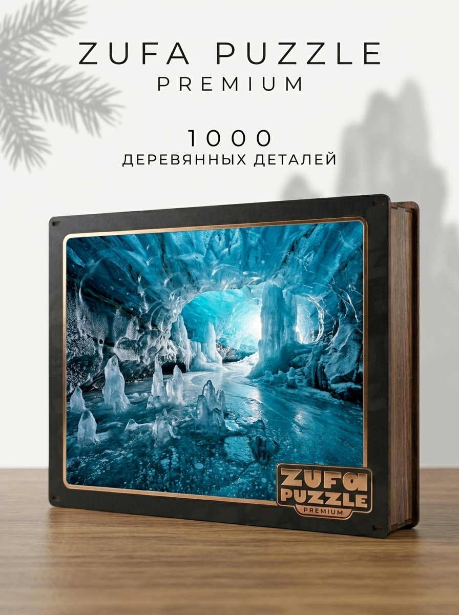 Пазл деревянный 1000 деталей "Хрустальный ледяной грот"