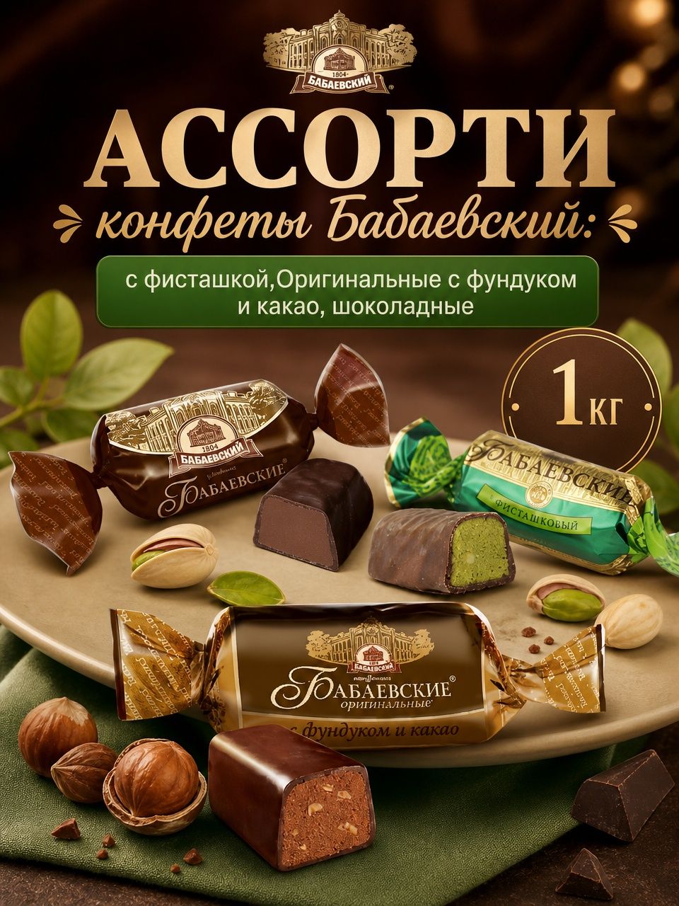 Конфеты Бабаевский ассорти 1 кг