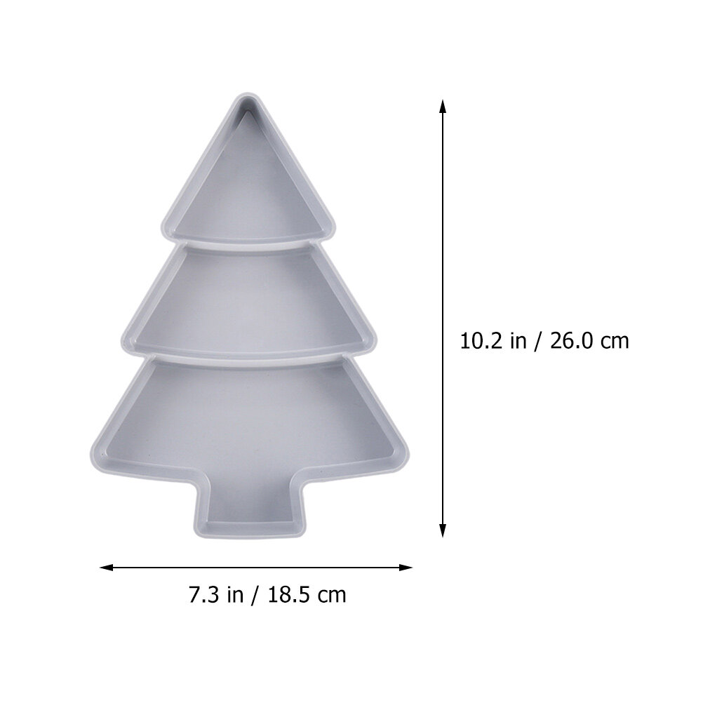 Поднос Для Фруктов В Formе Елочки 2 Шт По 26.00X18.50X3.30Cm Серый