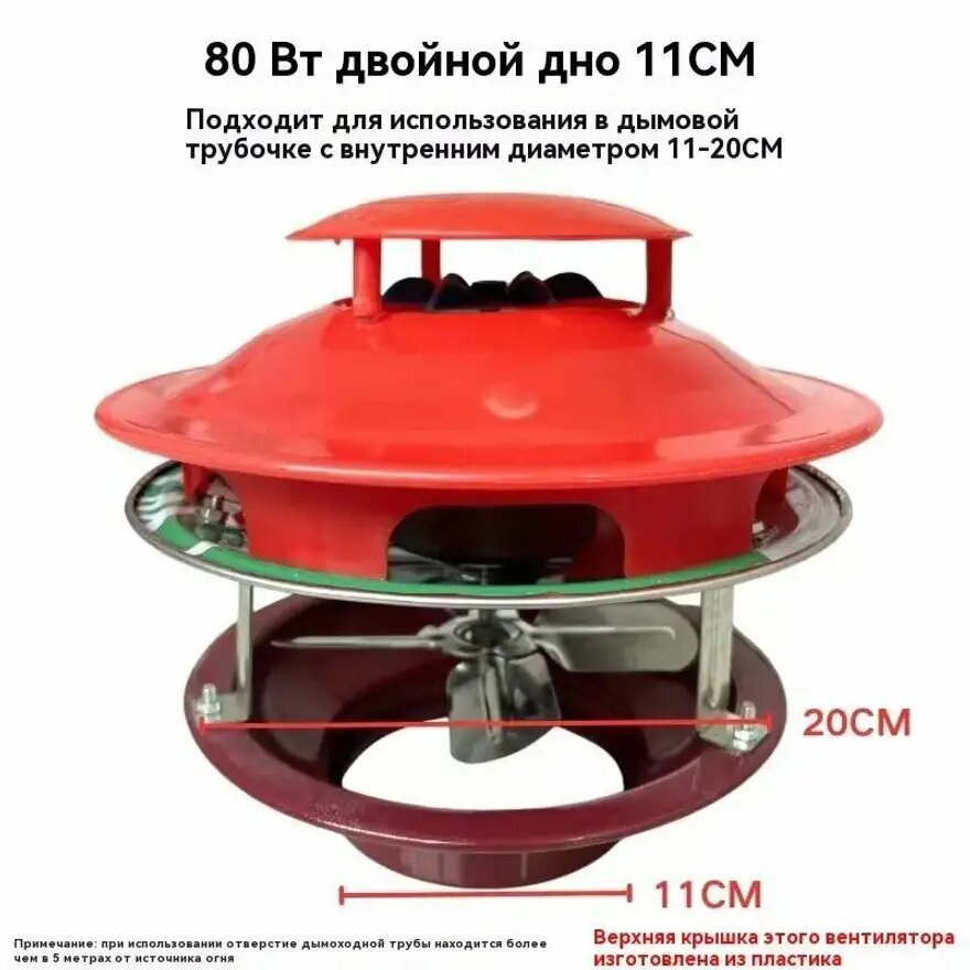 Эксклюзивный вытяжной вентилятор для дымохода 220V 50Hz 80W