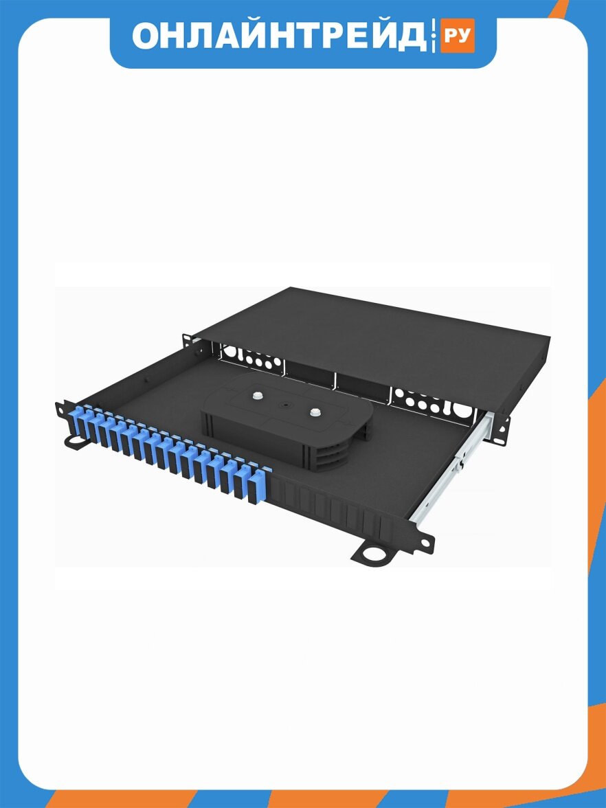 Кросс оптический стоечный 19" Toplan 32 SC/UPC адаптера, одномодовый, 1U КРС-Top-1U-32SC/U-OS2-BK
