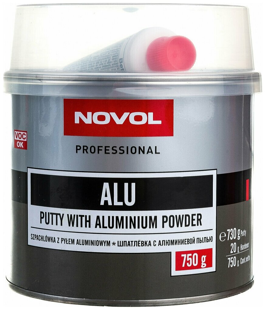 Шпатлевка алюминиевая Novol Alu 750 гр.