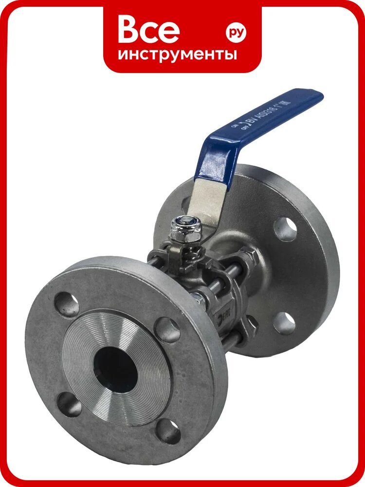 Кран шаровый фланцевый трехсоставной нержавеющий NEWKEY (3PC), AISI316 DN25 (1"), (CF8M), PN16 NK-BF25/6