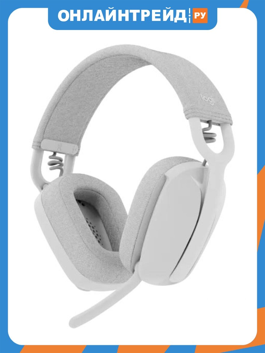 Гарнитура Logitech Zone Vibe 100, беспроводная, офф-вайт