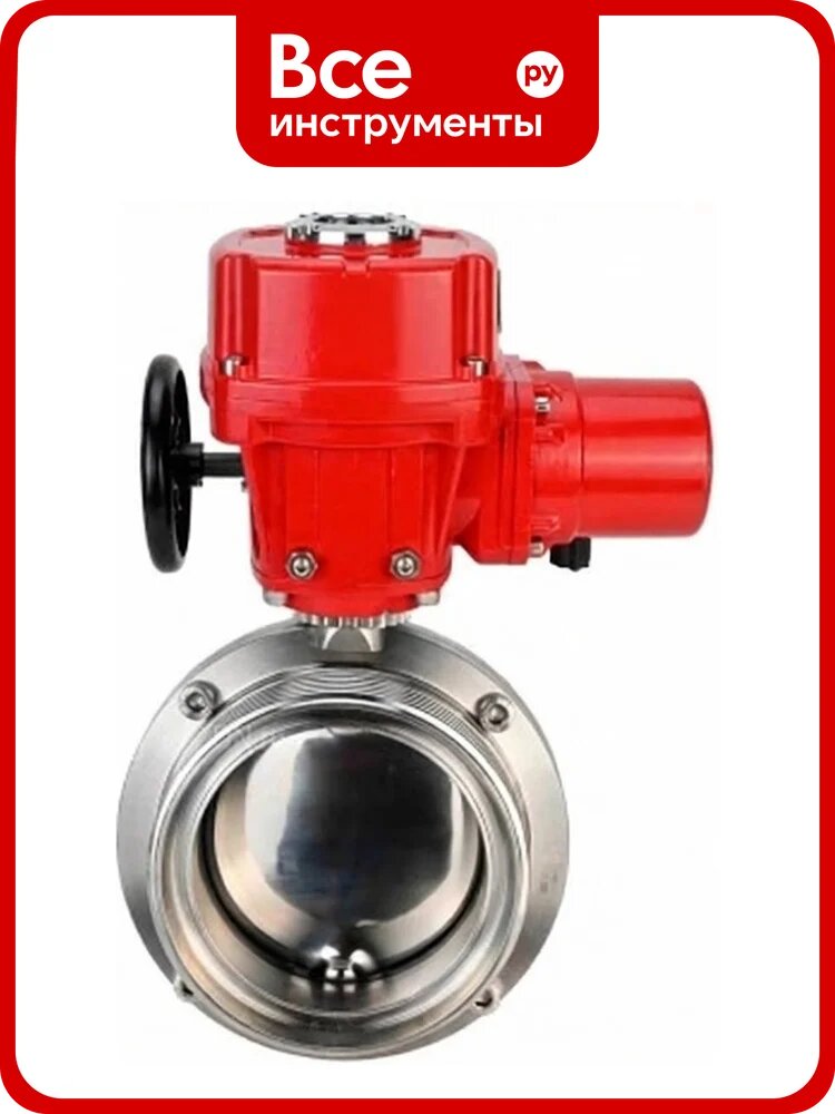 Затвор DN-ru дисковый 304-304-EPDM-2W-T-H Ду50 Ру10 резьбовой, пищевая нерж. сталь, эл. привод QT-W (M) EX-005 380В D050-90117