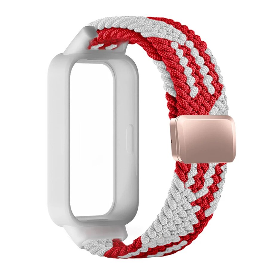 Ремешок для Xiaomi Mi Band 9 Active от ATOPKEY Красный, For Mi Band 9 Active, Red White