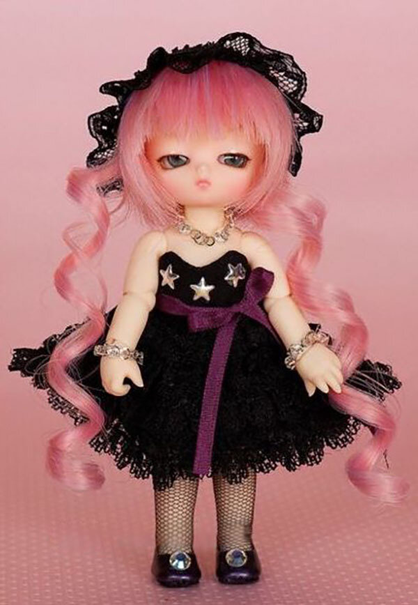 Парик для БЖД кукол Fairyland Wig PW-106 for LittleFee coral (Коралловый, размер 10-12,5 см)