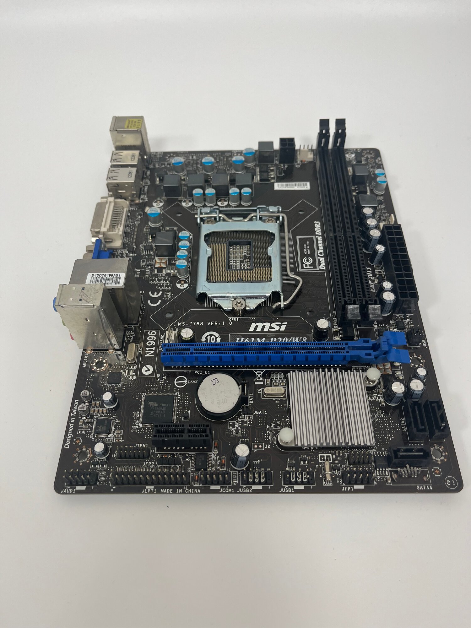 материнская плата MSI H61M-P20/W8 (модель MS-7788 VER:1.0) LGA 1155