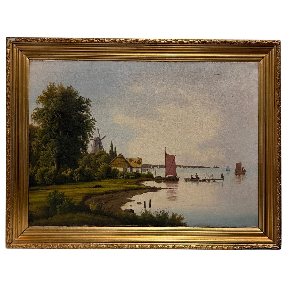 Картина "Мельница" 1890-1900 гг. Худ. неизвестен, пейзаж, Европа