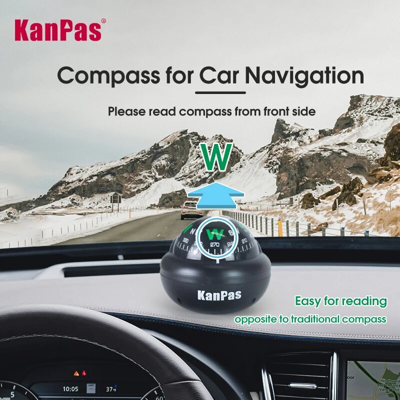Компас-шарик для приборной панели автомобиля KANPAS 360 ° Вращающийся компас с V-39 dashboard — фото 1