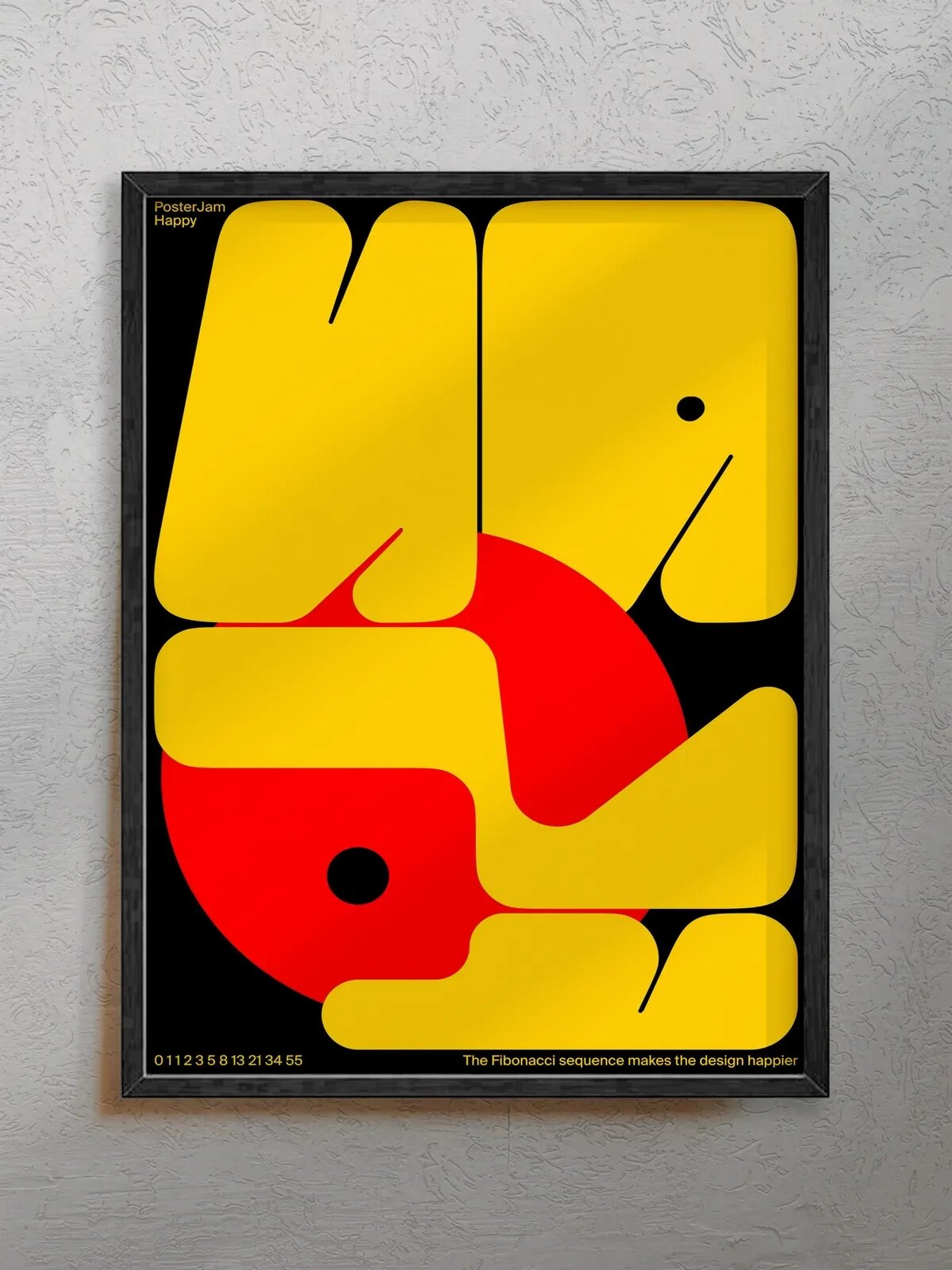 Интерьерный постер "Happy 2" в стиле pinterest, формат 30x40 см