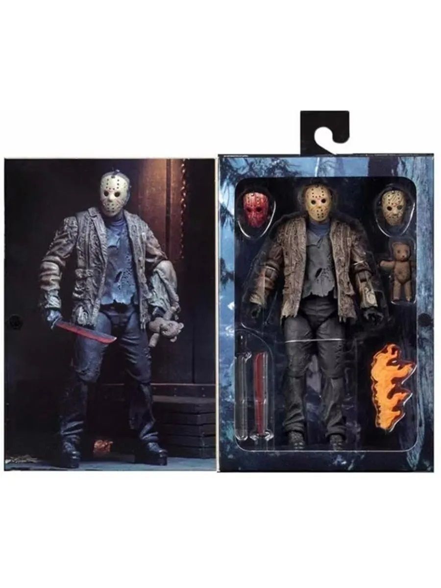 Фигурки NECA Freddy vs Jason Ultimate Action Figure Jason Voorhees(Без золотого логотипа)(7inches)