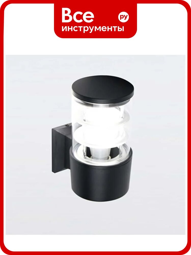 Фасадный светильник General Lighting Systems Апофема одинарный (108*160*200), GWL-Е27-M-IP65, патрон Е27, под лампу до 50Вт, корпус металл + пластик, черный 662510