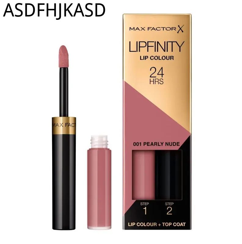 MaxFactor стойкая губная помада и увлажняющий блеск Lipfinity 001 Pearly Nude