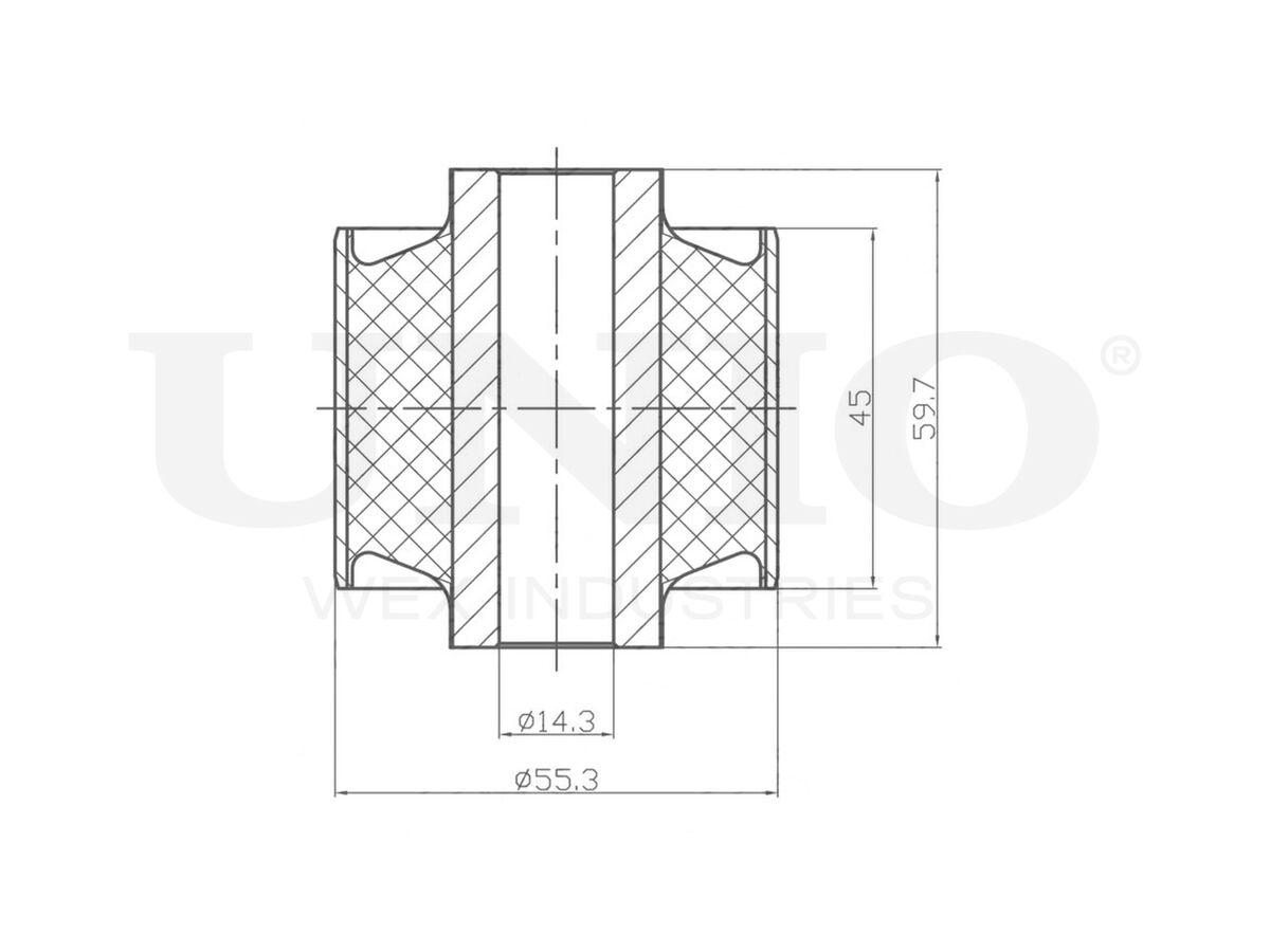 Сайлентблок задней продольной тяги toyota land cruiser 100 98-, lexus lx (j100) 98- (UNIO RMP-20434)