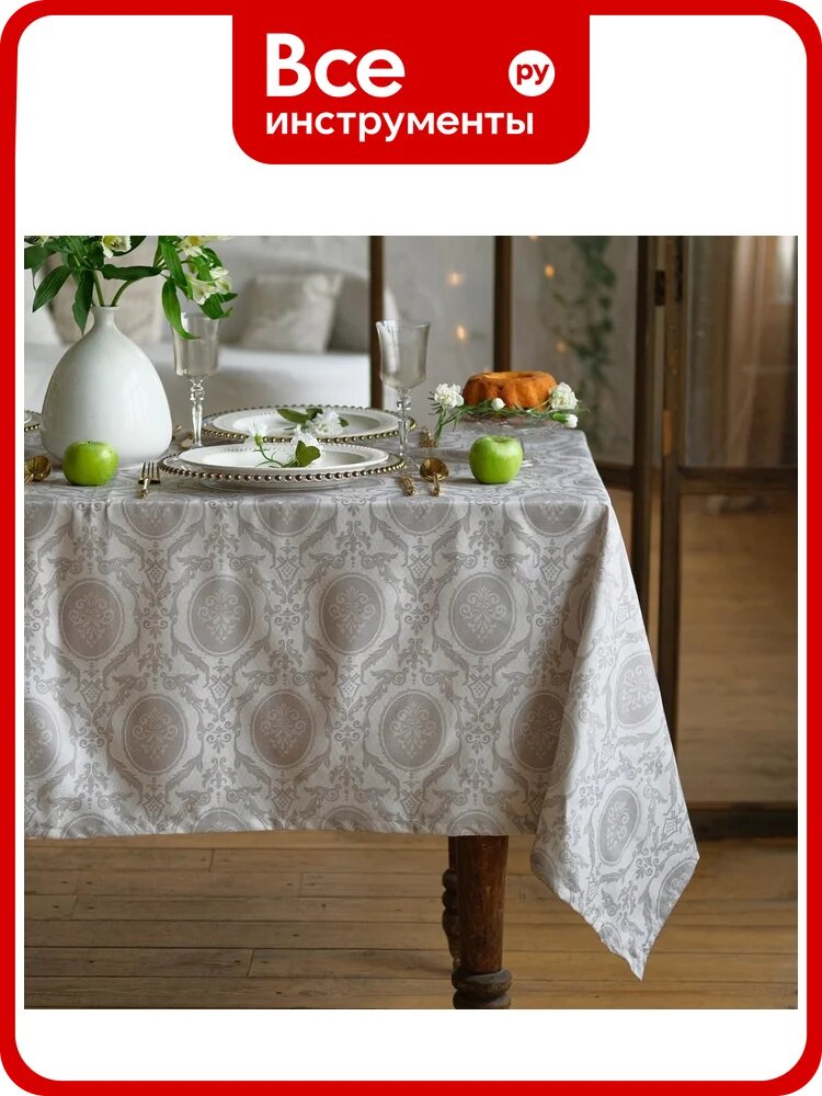 Скатерть Этель Classicism 146x180 см, 100% хлопок, саржа 190 г/кв. м 7578565