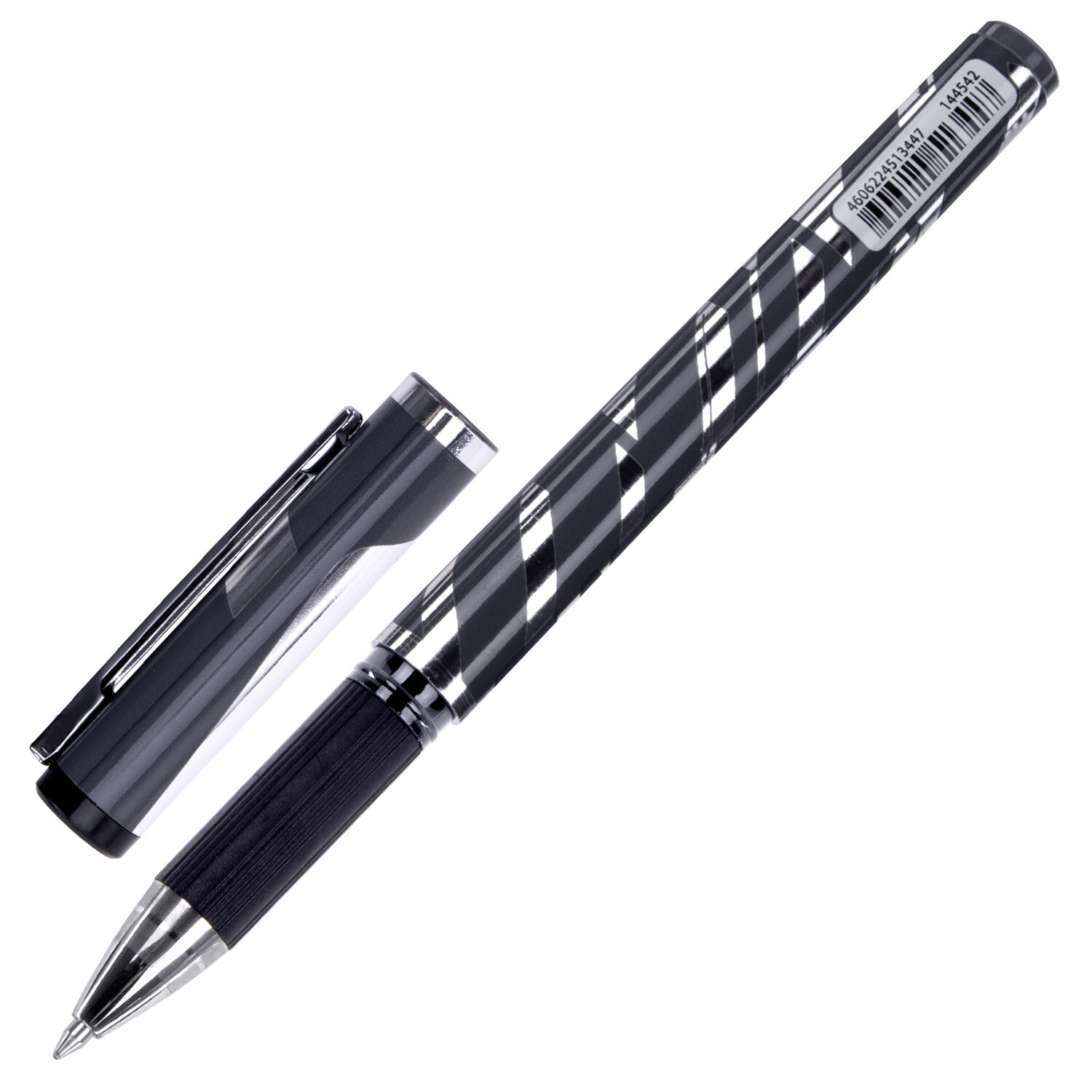 Упаковка 24 шт. Ручка гелевая с грипом BRAUBERG "GRAPHITE VIVID", черная, пишущий узел 0,5 мм, линия письма 0,35 мм, 144542