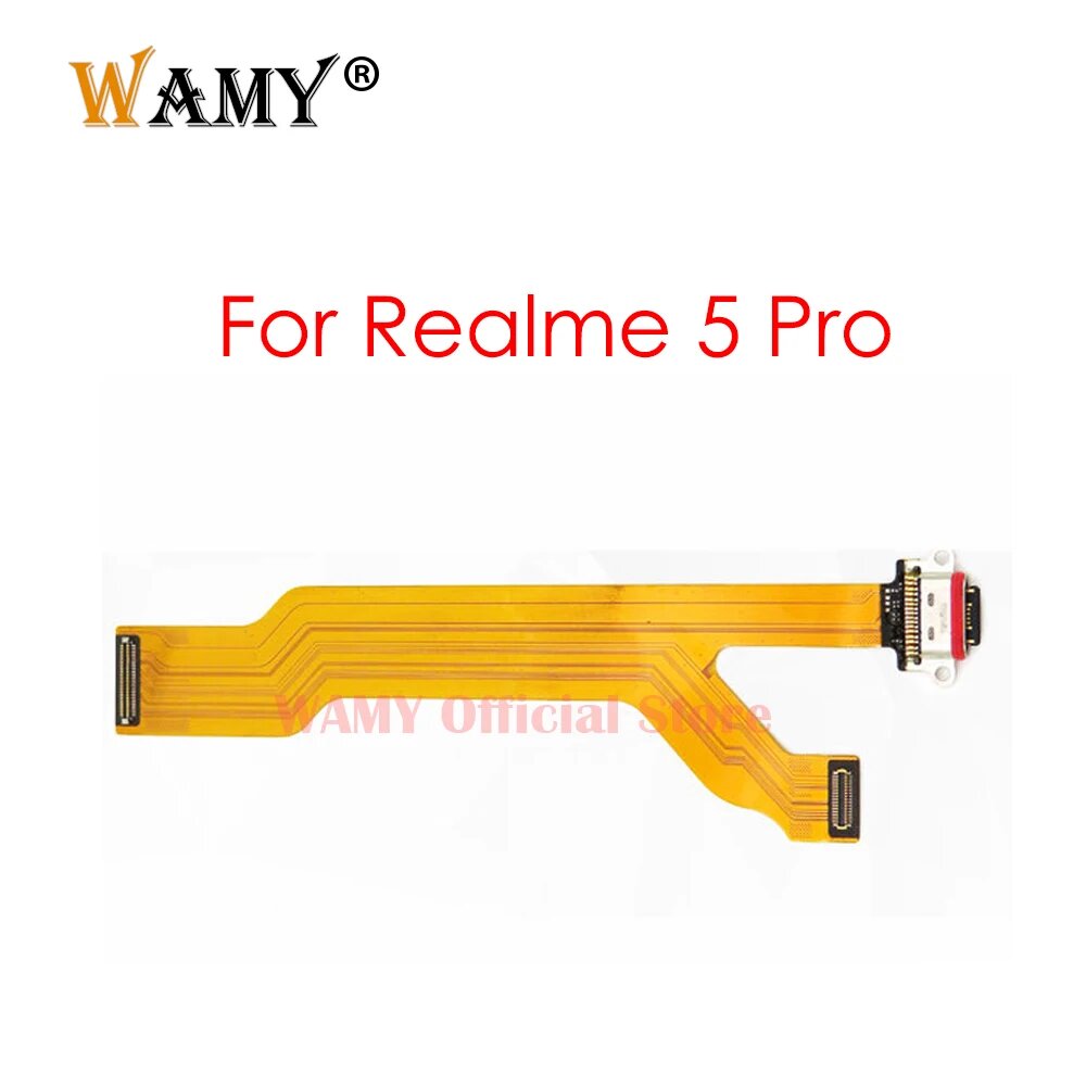 Новый USB-разъем для зарядного устройства гибкий кабель для OPPO Realme 5 Pro USB зарядная док-станция печатная плата гибкий кабель, запчасти для ремо