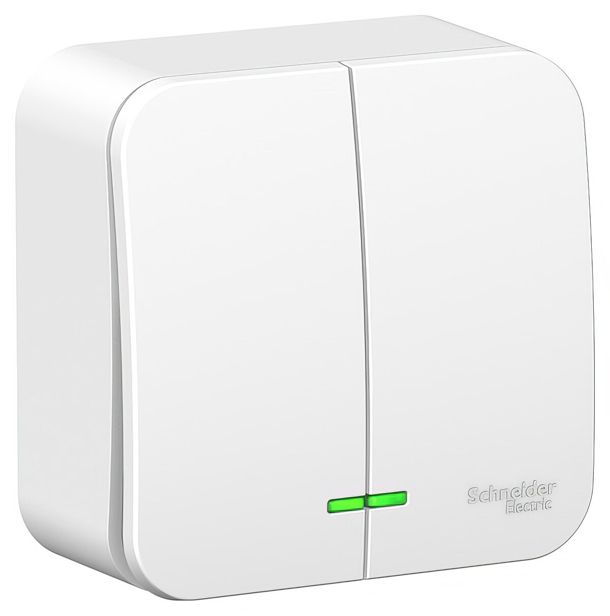 Выключатель 2-клавишный SCHNEIDER ELECTRIC Blanca 10A с/и белый