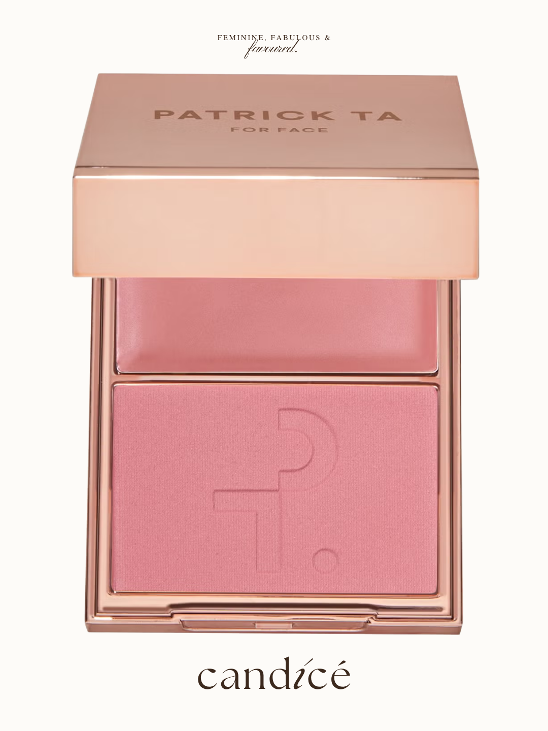 Двойные румяна Patrick Ta MAJOR HEADLINES DOUBLE-TAKE CREME & POWDER BLUSH DUO в оттенке OUT OF OFFICE, 10 гр.