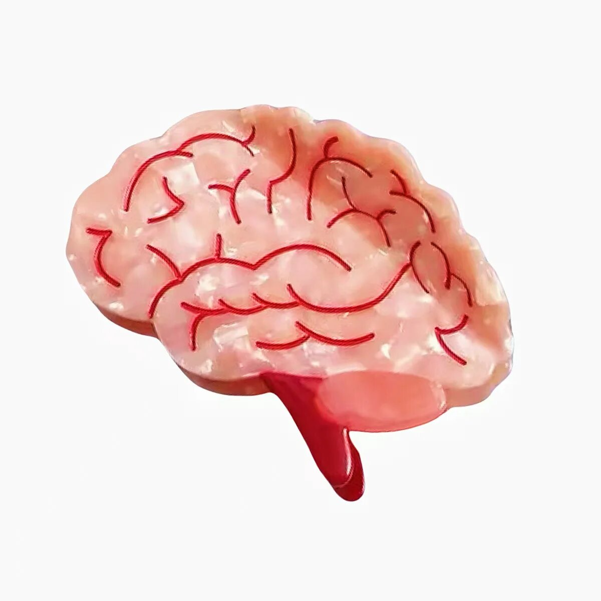 Сердечная заколка из акрила YX-911 Красный, cerebrum